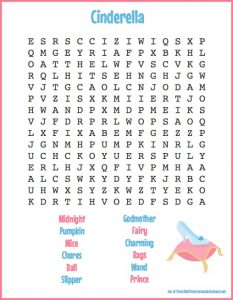 8 Free Printable Disney Princess Word Searches - Three Kids, Three Cats ...