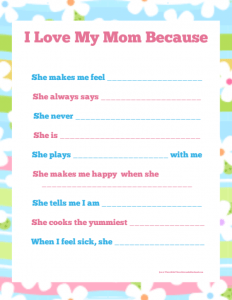 7 Free Printable Mother's Day Crafts for Kids