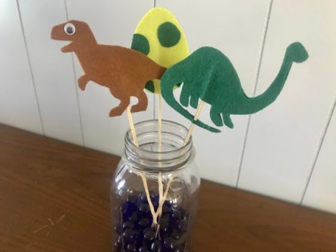 How to Make a Dinosaur Stick Puppet
