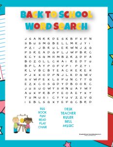 3 Free Printable Back to School Word Searches