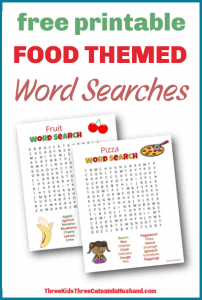 Free Printable Food Word Search Puzzles for Kids (2025)