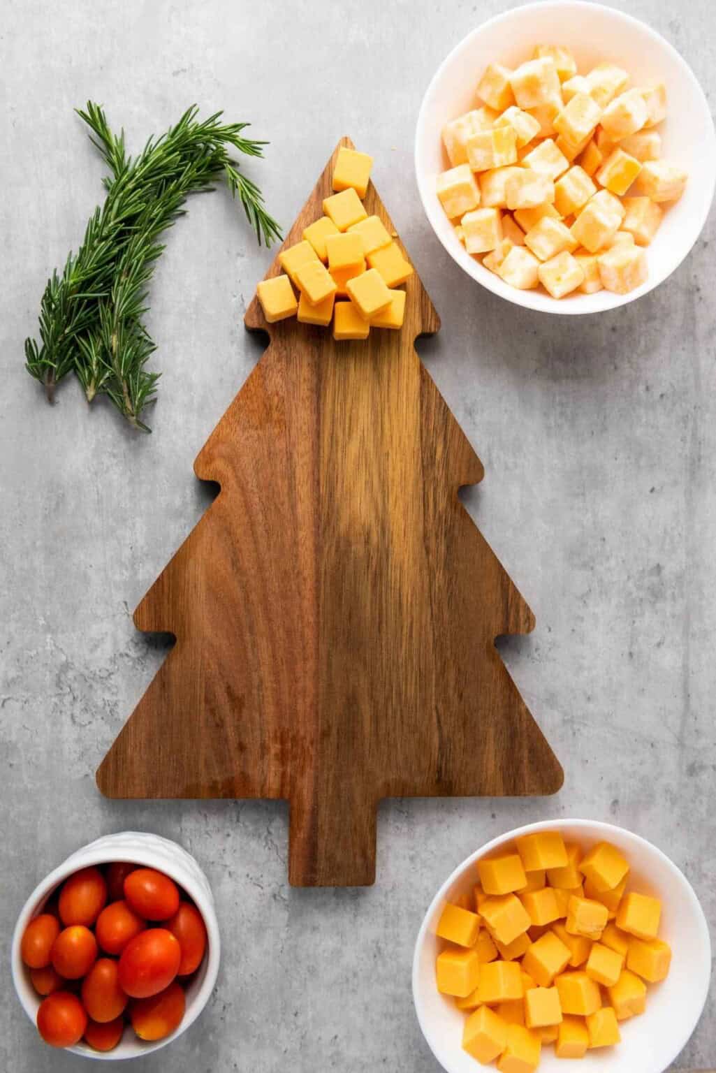 Christmas Tree Cheese Board - Three Kids, Three Cats, and a Husband