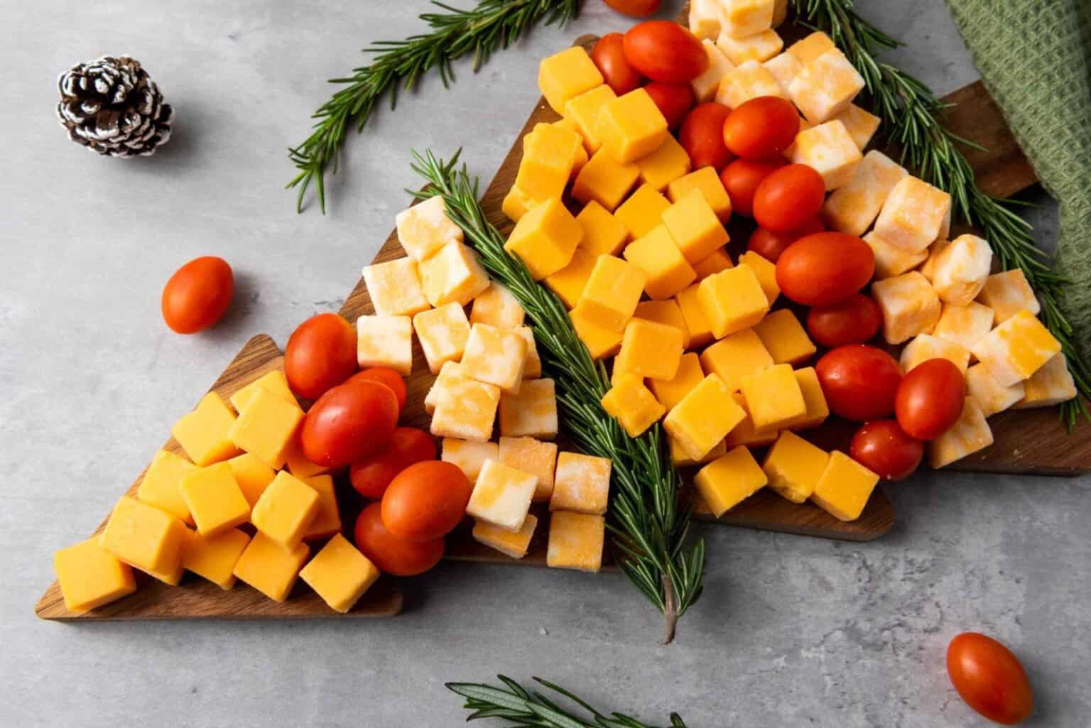 Christmas Tree Cheese Board - Three Kids, Three Cats, and a Husband