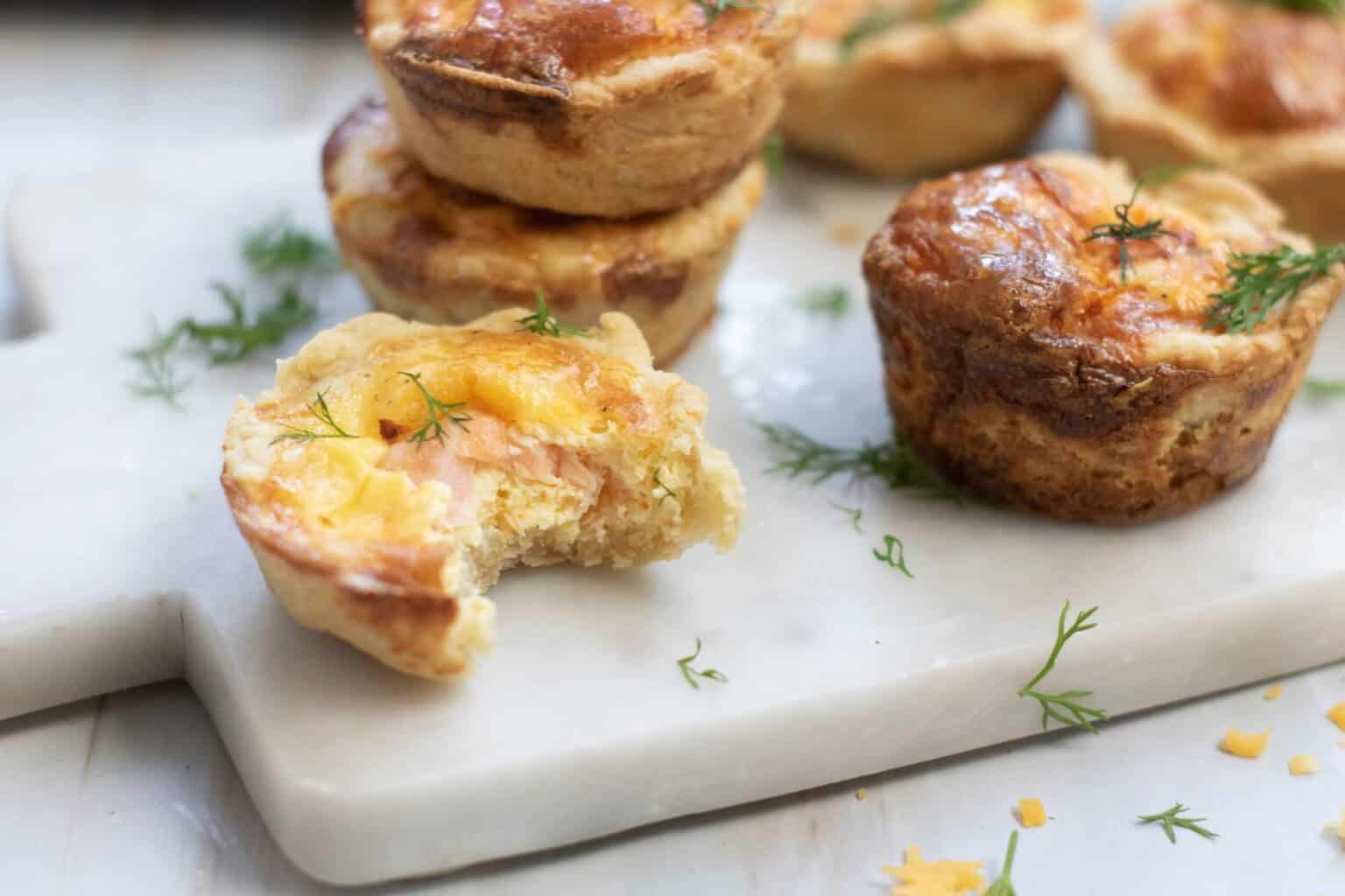Party Ready Salmon Quiche Bites - Three Kids, Three Cats, and a Husband