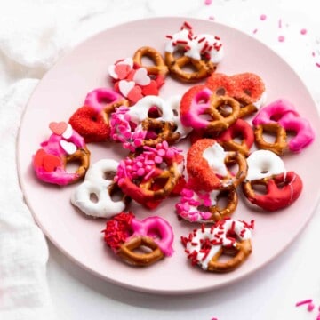Valentine's Day Chocolate Covered Pretzels - Three Kids, Three Cats ...