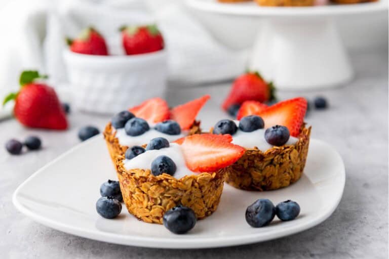 Mini Granola Cups with Berries - Three Kids, Three Cats, and a Husband