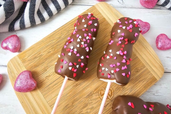 No-Bake Chocolate Marshmallow Sticks - Three Kids, Three Cats, and a ...