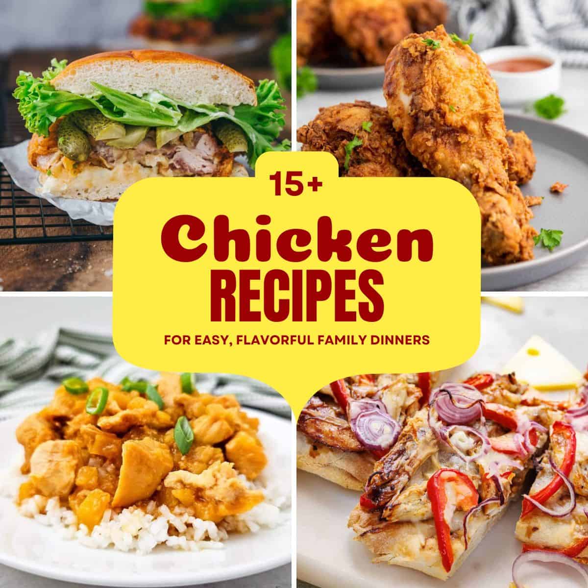 15+ Chicken Recipes for Easy, Flavorful Family Dinners - Three Kids ...